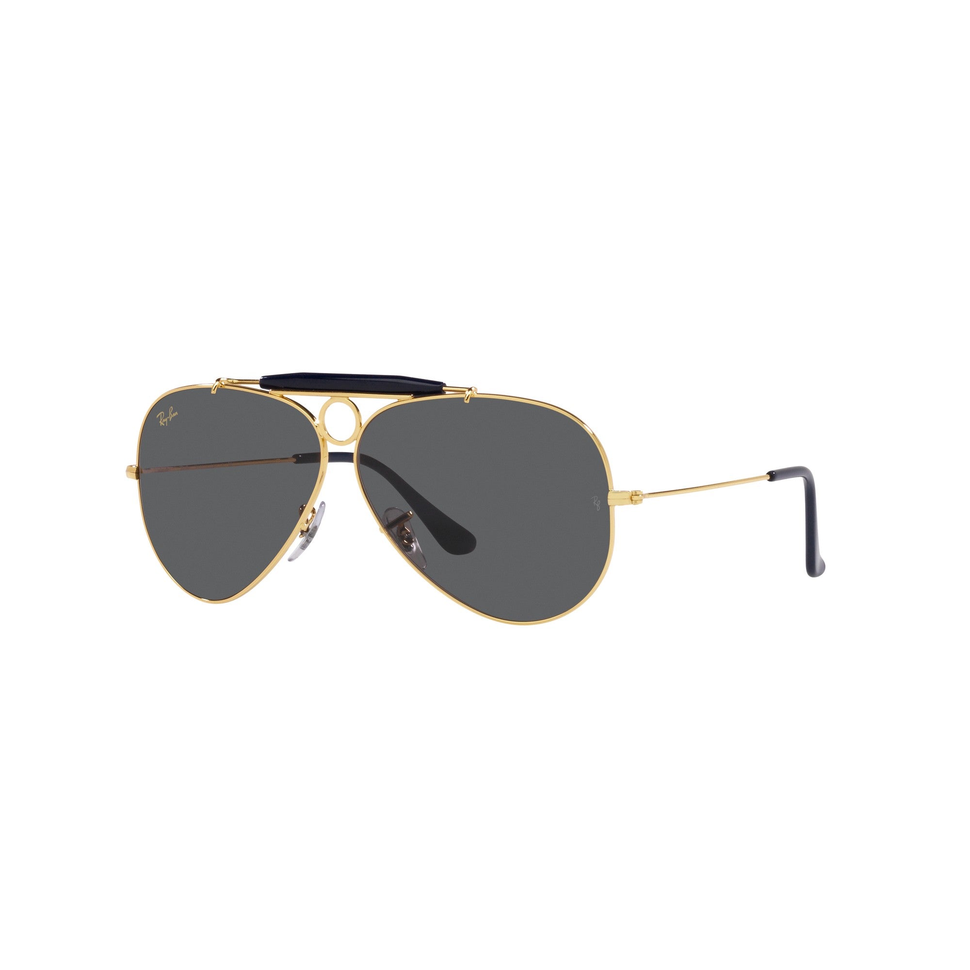 Ray Ban Legend Gold Sunglasses with Dark Grey Solid Color Lenses-RB_31 ...