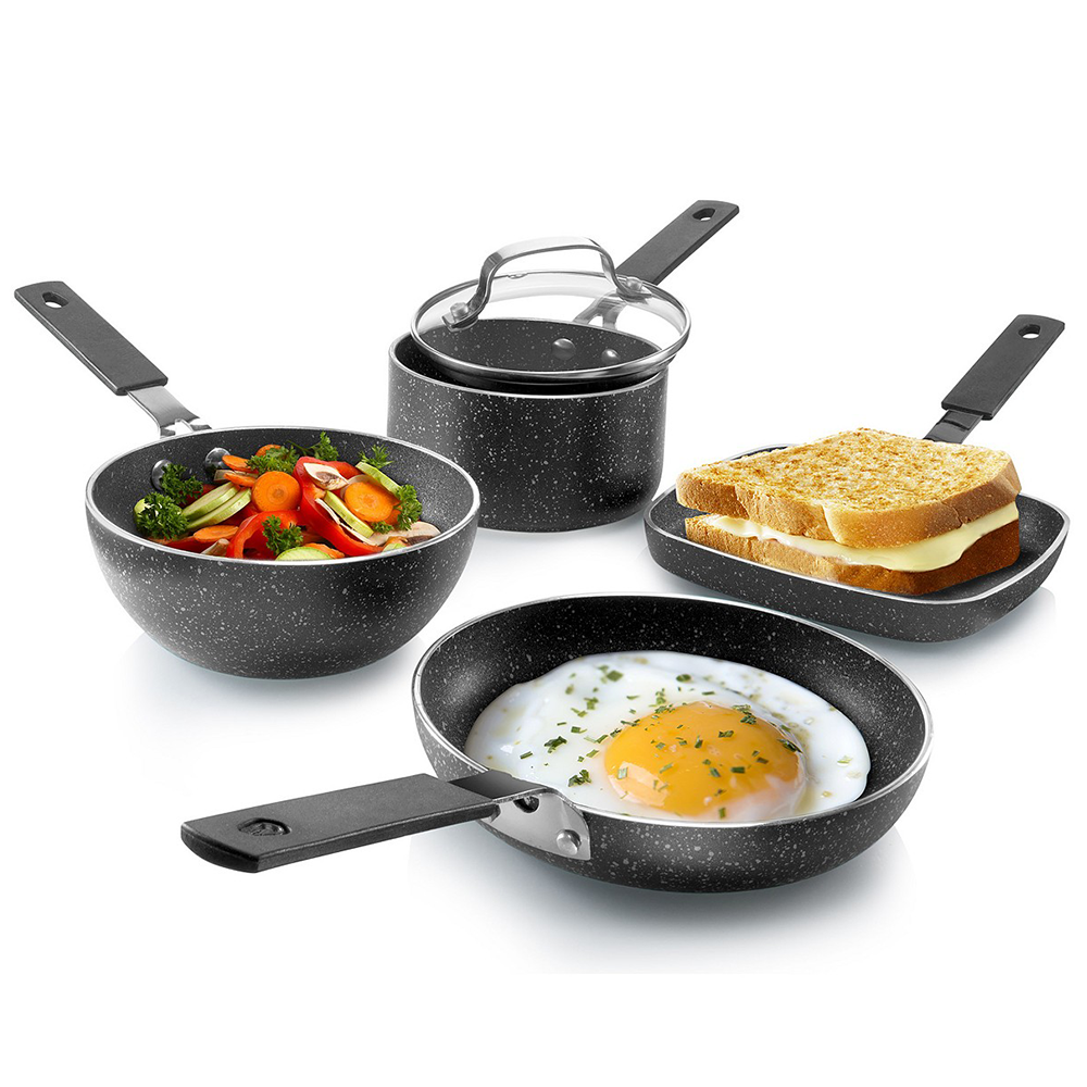 Granitestone 5 Piece Stackable Mini Cookware Set – Ruumur